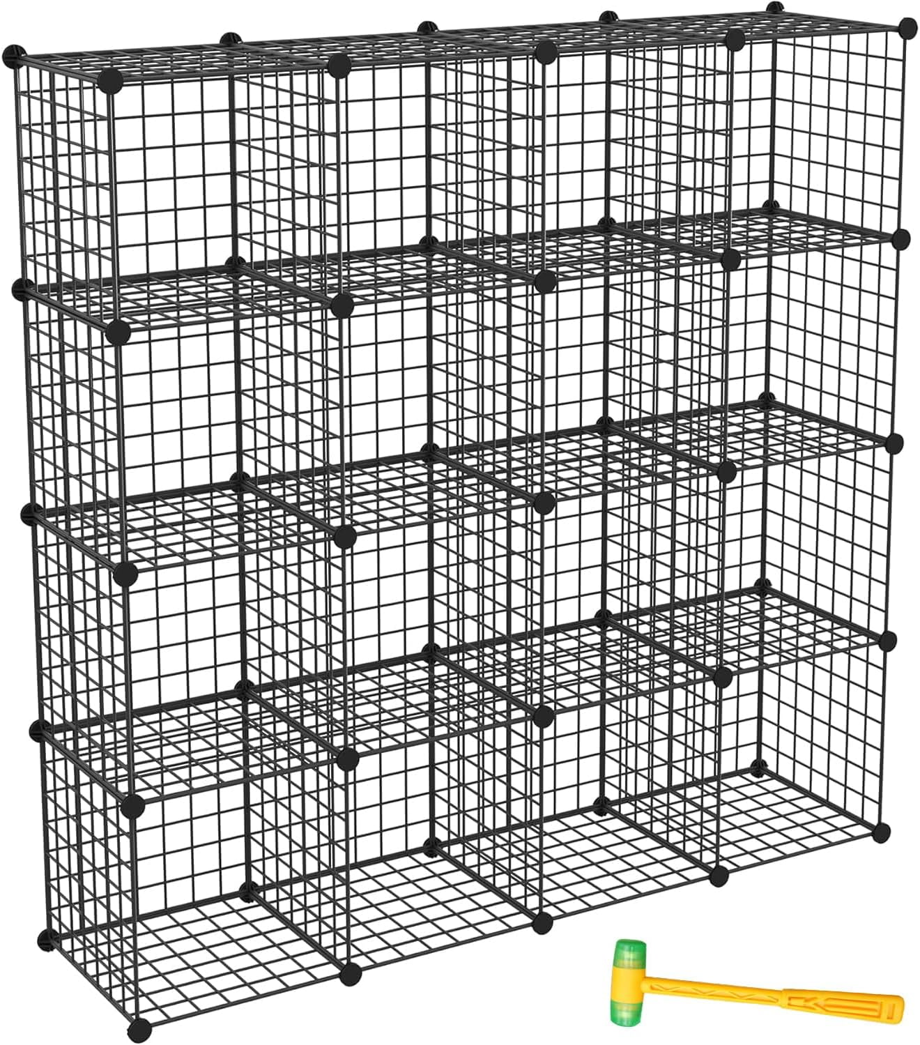 Wire Storage Cubes, Metal Storage Shelves Bookshelf, Stackable Modular ...