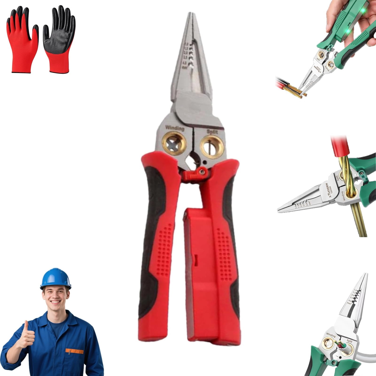 Wire Stripper, 8 in 1 Wire Stripper, Electric Pliers, Pro Multicraft ...