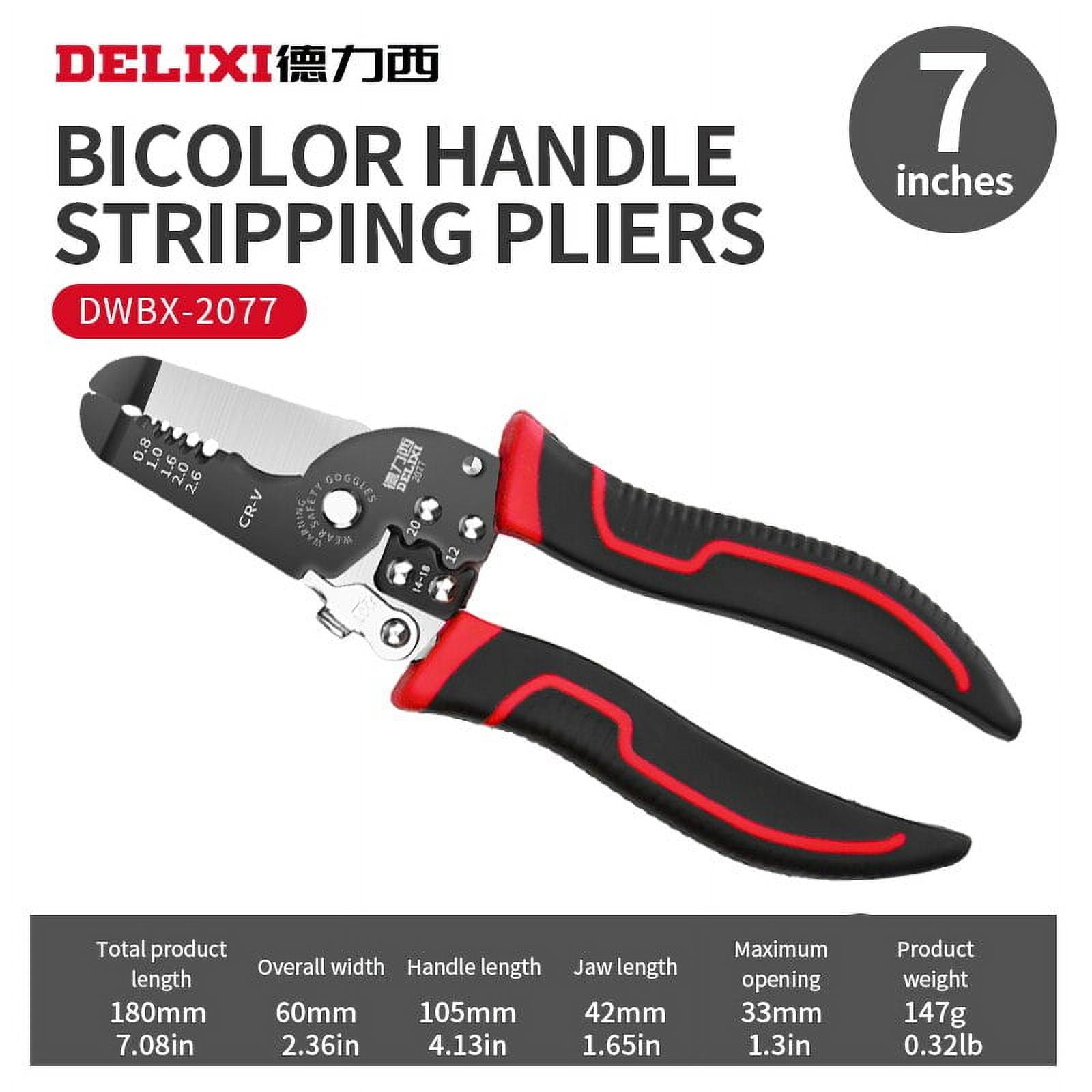 Wire Stripper Cutter Multifunctional TAB Terminal Crimping Plier Tools ...