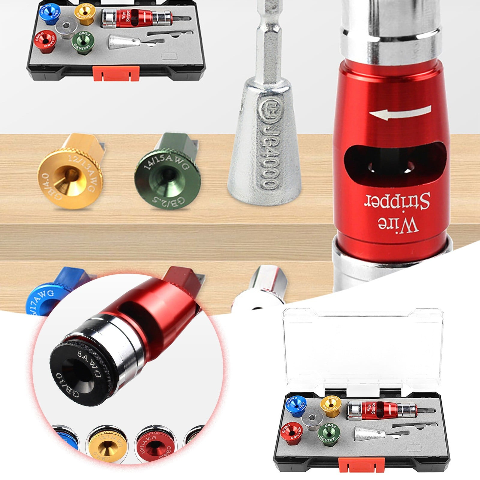 Wire Stripper for Drill, Automatic Wire Stripper Wire Twisting Tool Set ...