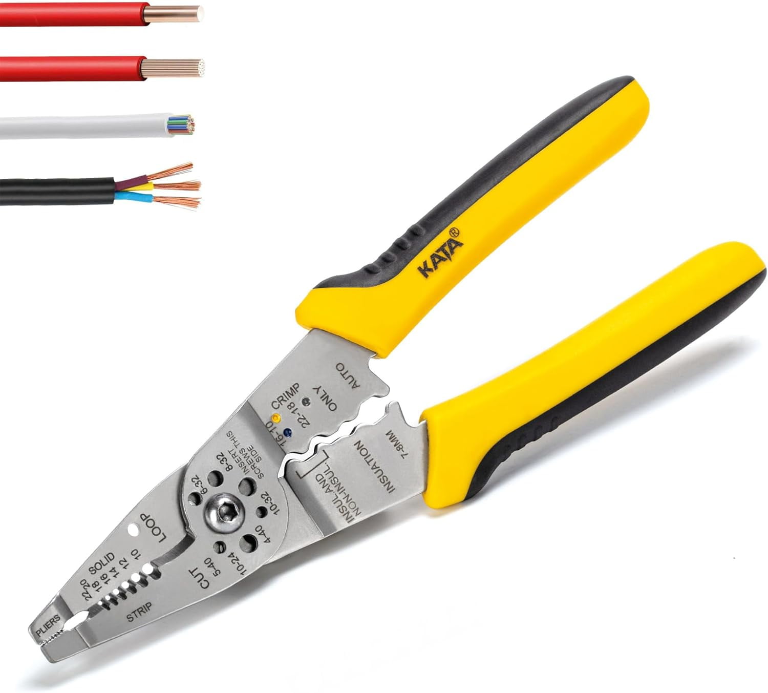 Wire Stripper Tool for Electricians - Professional 8 Inch Wire ...