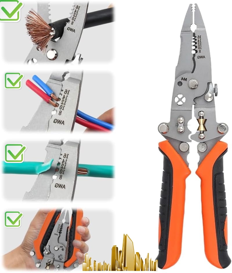 Wire Stripper Tool, Multifunction Wire Strippers Electrical, Wire Cutter Wire Crimper, Wire ...