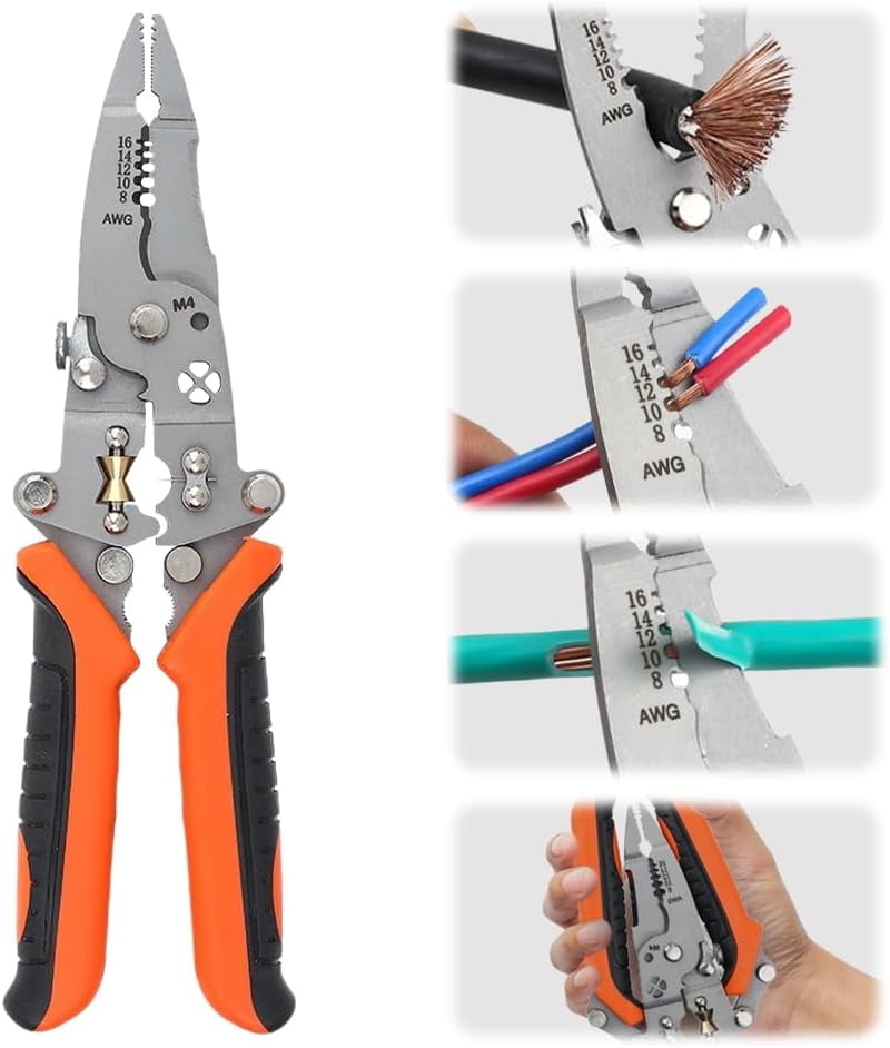 Wire Stripper Tool, Multifunction Wire Strippers Electrical, Wire Cutter Wire Crimper, Wire ...