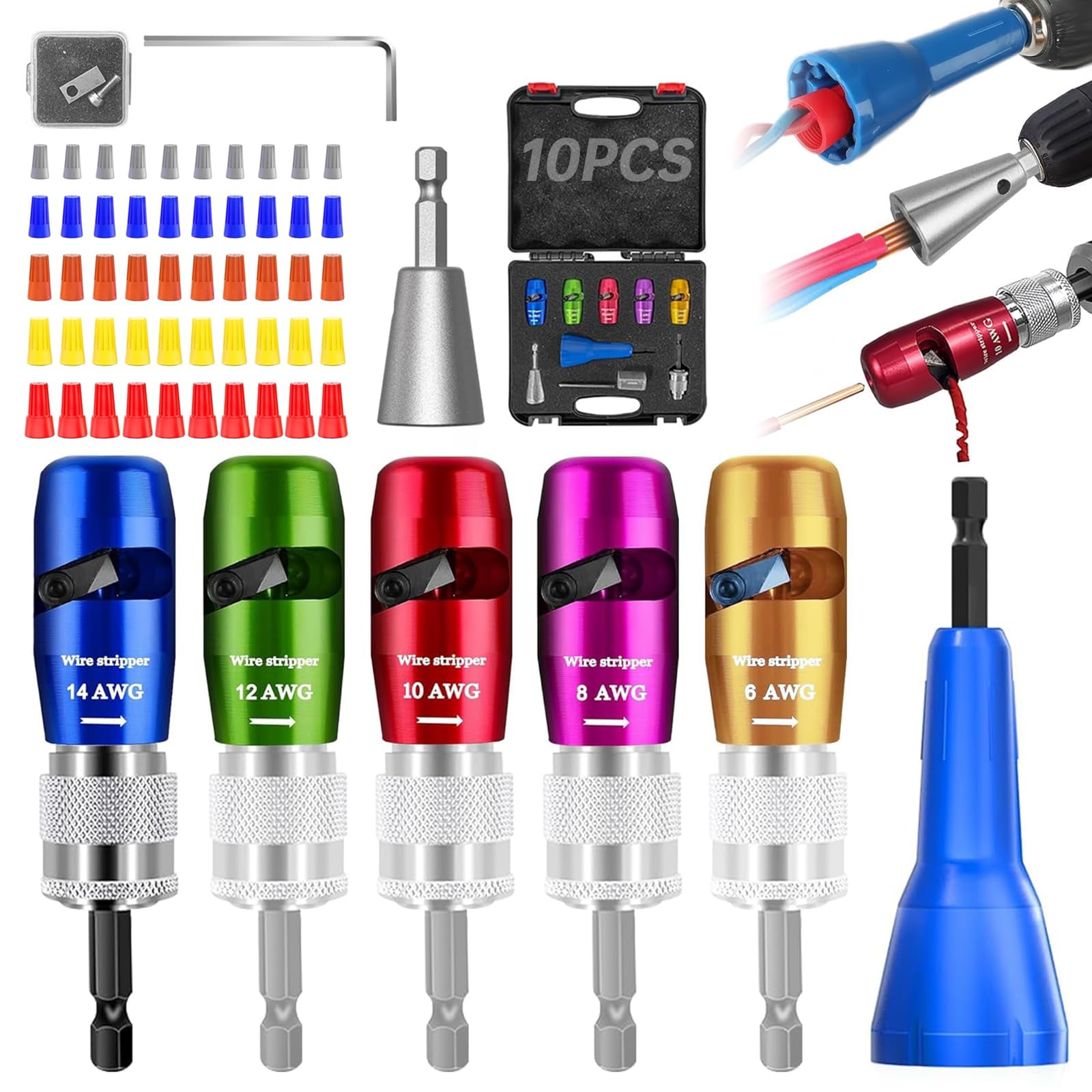 Wire Stripper Twister Tool for Drill,2025 Upgraded Wire Tool & Wire ...