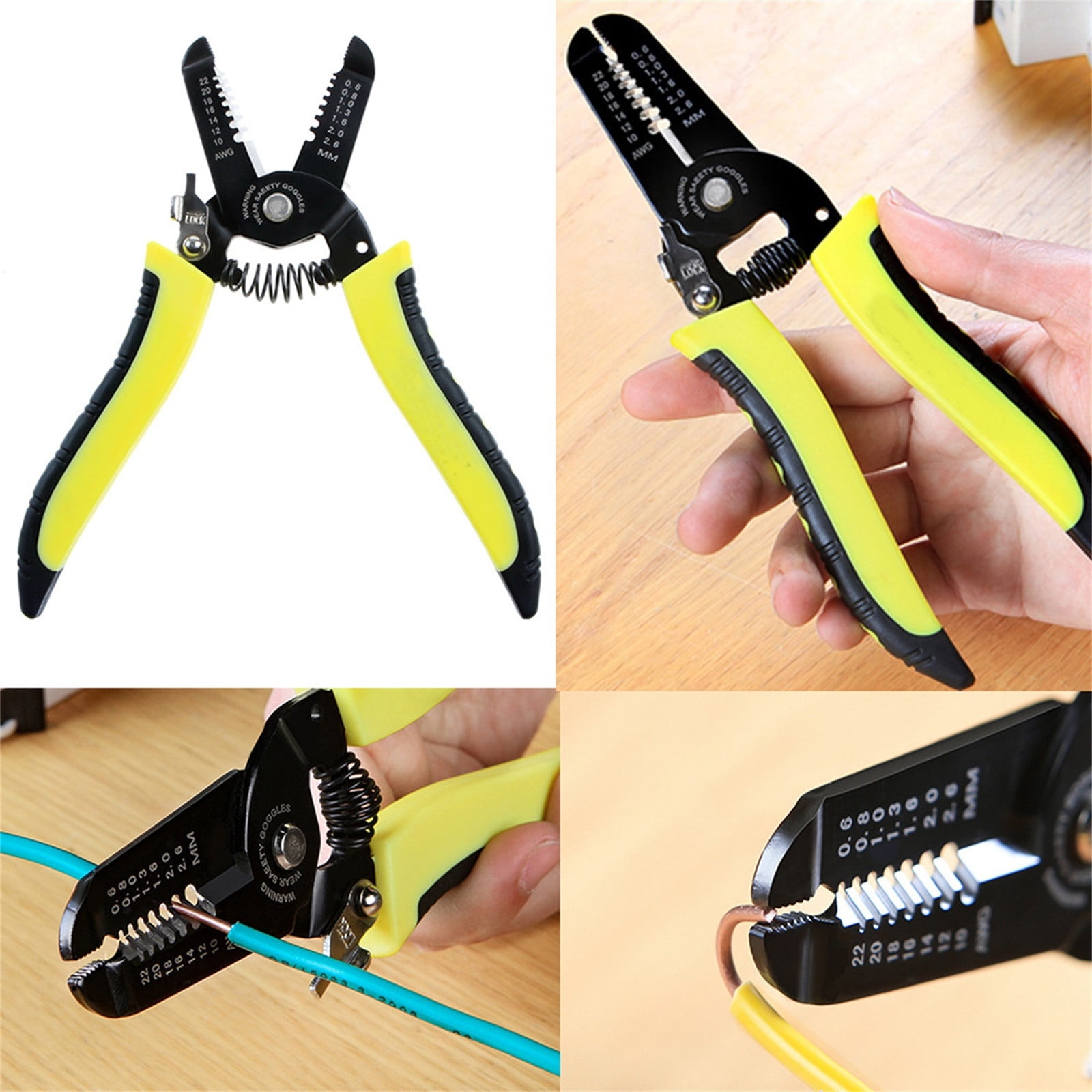 Wire Stripping Tool, Pro Wire Cable Stripper Cutter And Crimper Pliers ...