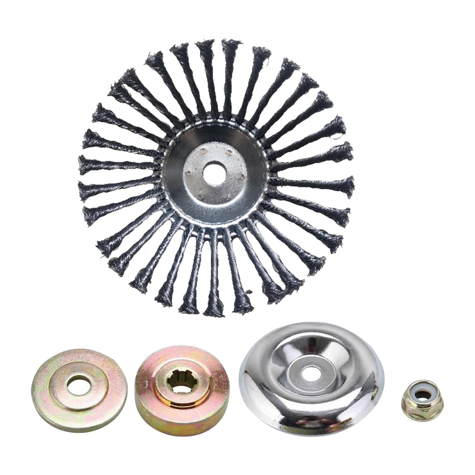 Wire Swivel Brush trimmer, 10'' Derusting Weeding Wheel Rotary Steel ...