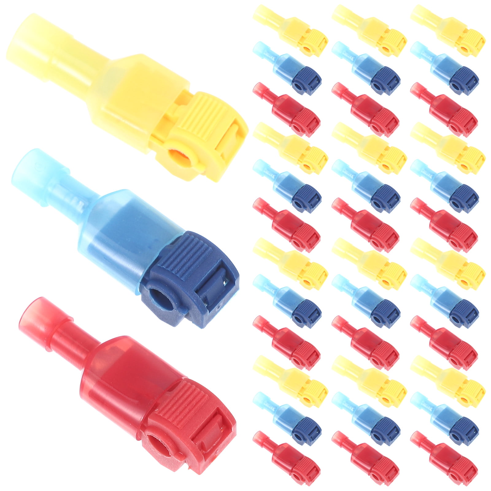 30 Sets of T tap Wire Terminals Wire Tap Connectors Male Quick ...