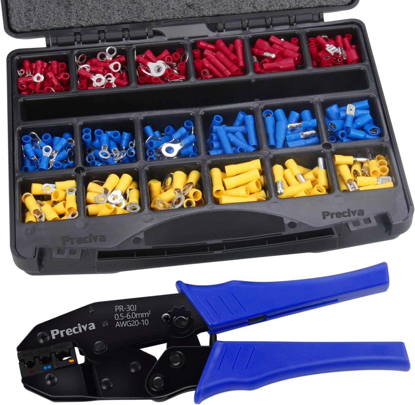 Wire Terminals Crimping Tool Kit for Assorted Crimp Terminals ...