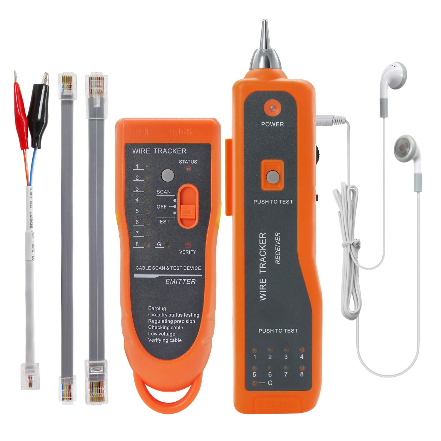 Wire Tester RJ45 RJ11 Cable Tracker Line Finder Multifunction Wire ...