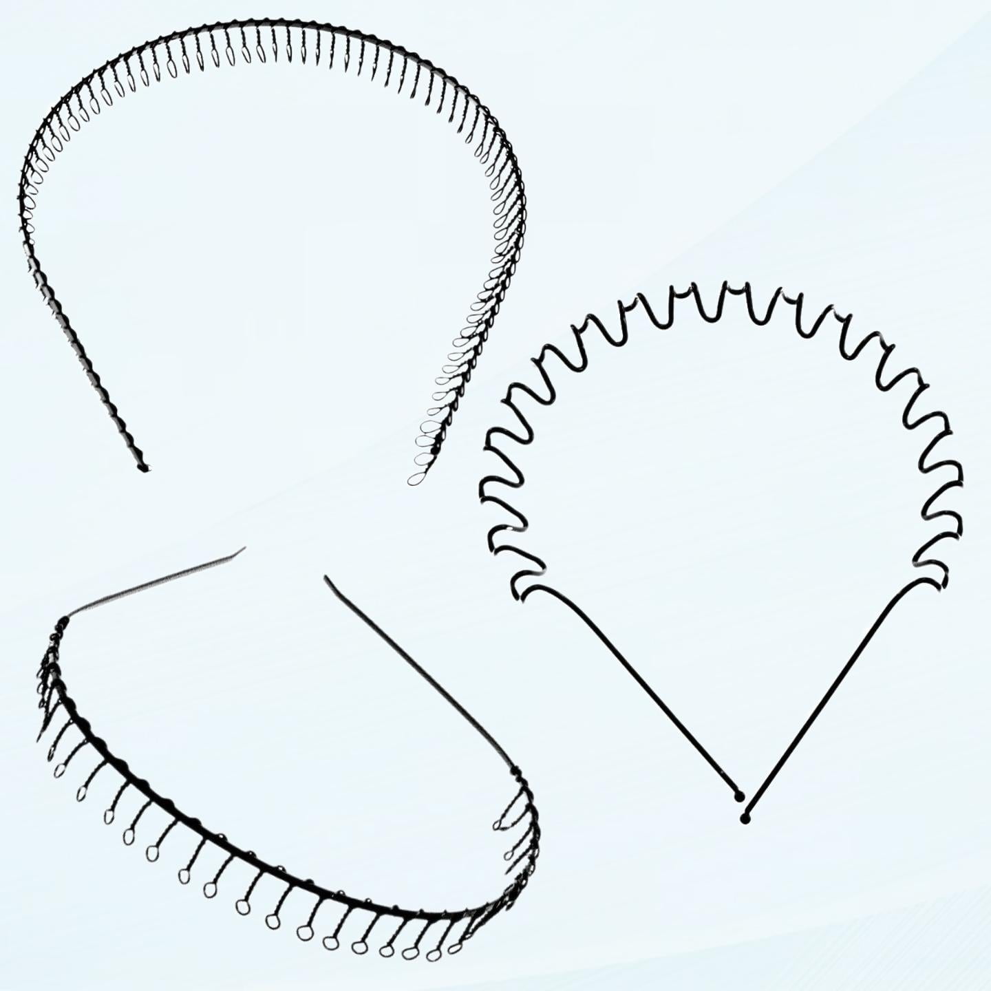 Wire Tooth Comb Headband Headband Alice Band Twisted Metal Wave Zig Zag ...