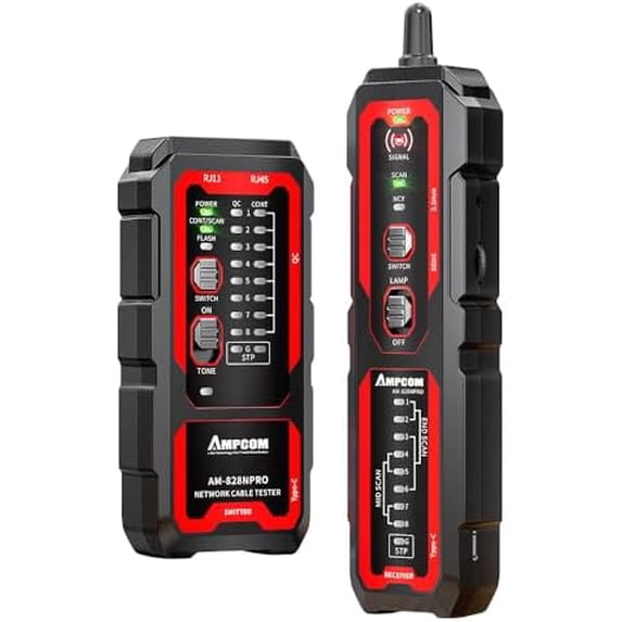 Wire Tracker & Network Cable Tester with PoE Detection, RJ45/RJ11 Line ...