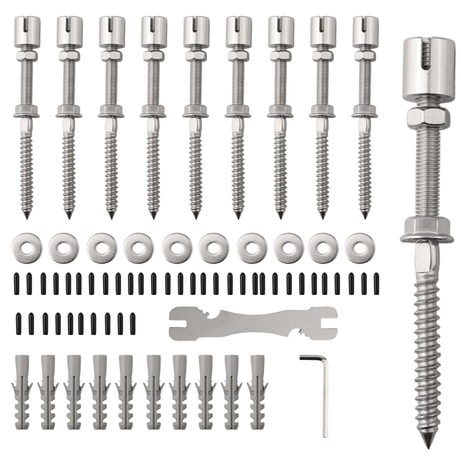 Wire Trellis Kit Wall Trellis Set for Climbing Plants, Rustproof Cross ...