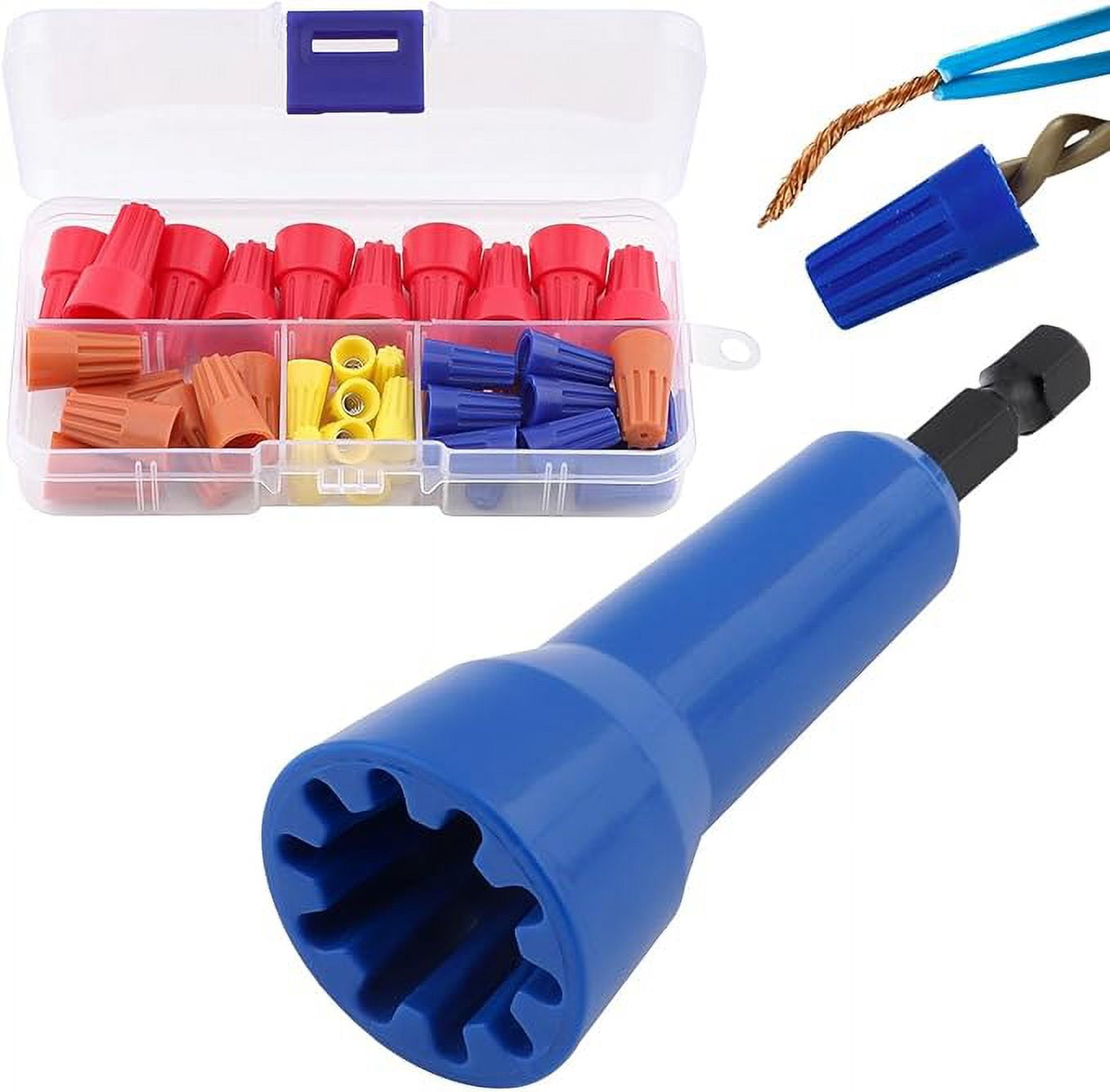 Wire Twisting Tool with 1 box Wire Caps, Wire Nut Driver Spin Twisting ...