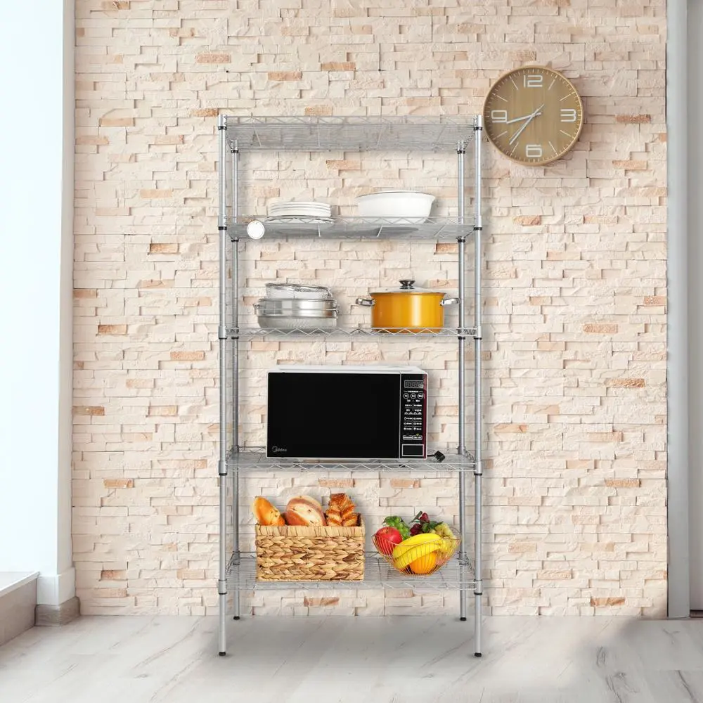 Wire Unit Commercial Heavy Duty Storage Shelf Shelving Rack Kitchen 5 ...