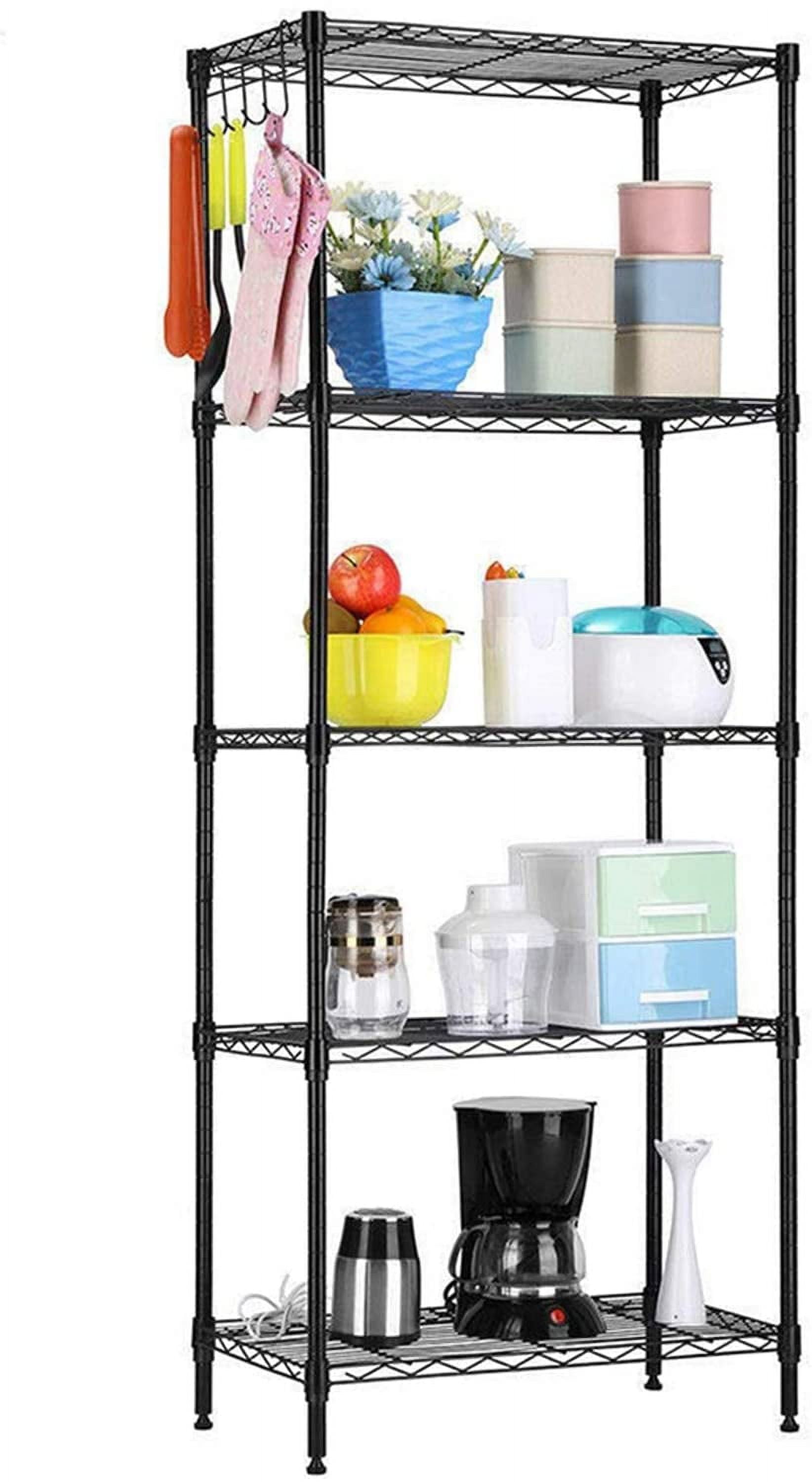Wire Unit Shelves, Adjustable Height Metal Storage Shelves for Kitchen ...