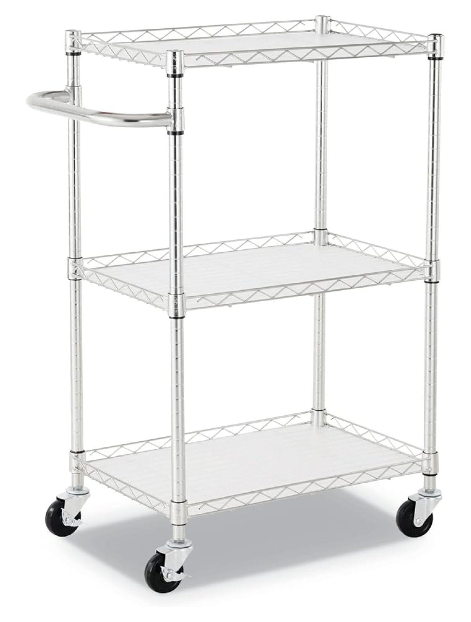 Wire Utility Cart 24x16x39in - 450lbs Capacity 3-Shelf Rolling Cart ...