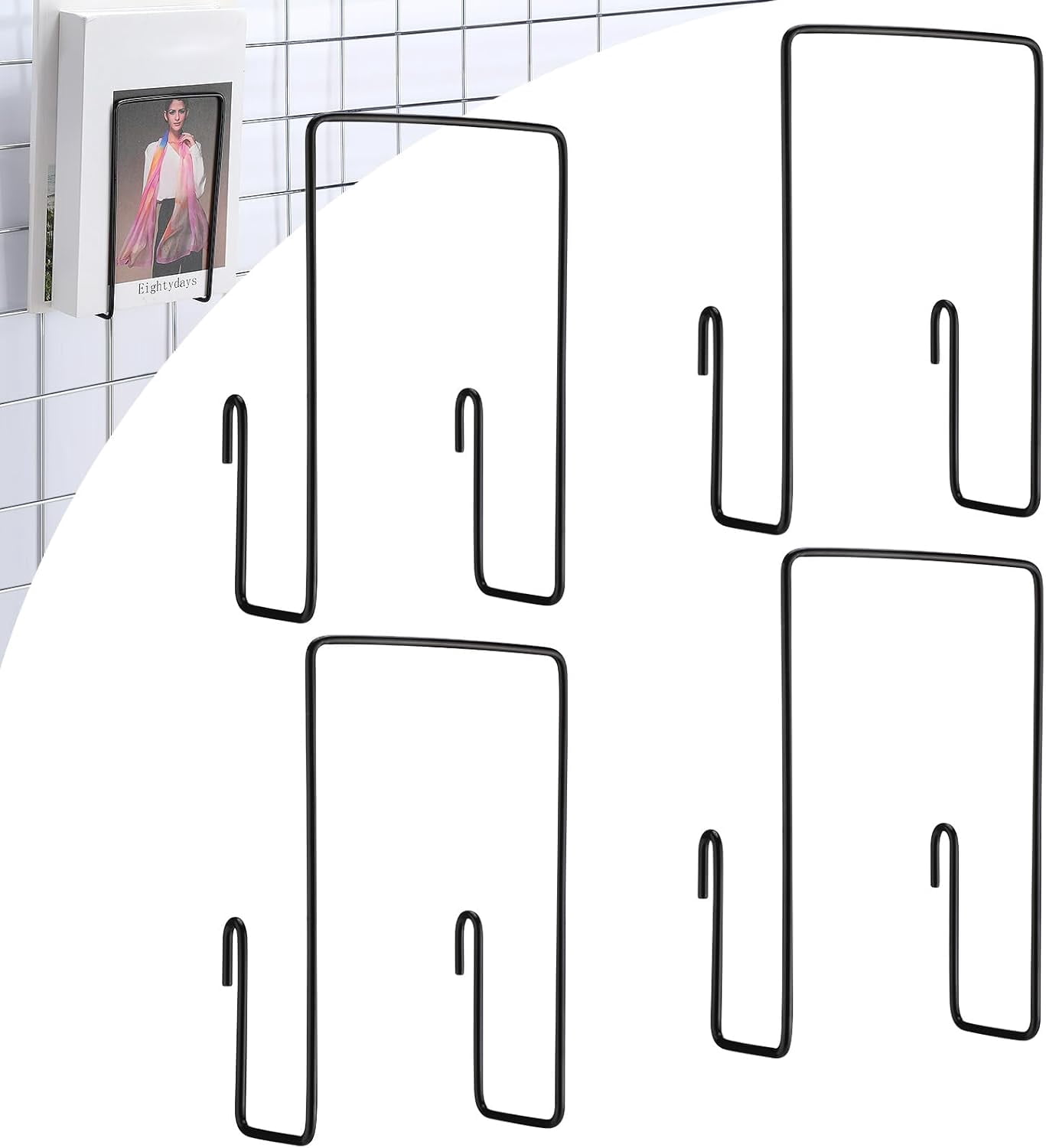 Wire Wall Grid Panel Accessories Grid Wall Shelf Hook Rack Bookshelf ...