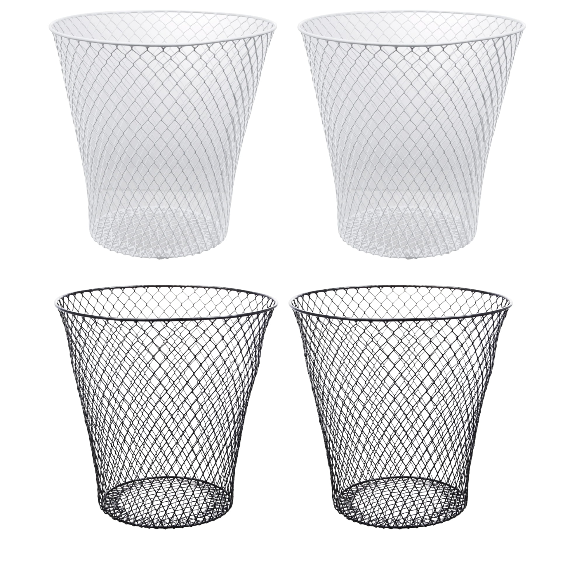 4Pcs Wire Wastebaskets, Metal Trash Cans, Waste Basket, Garbage Can ...