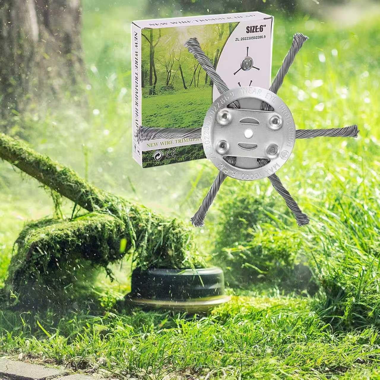 Wire Weed Trimmer Head - 6-Inch Durable String Trimmer, Weed Remover ...