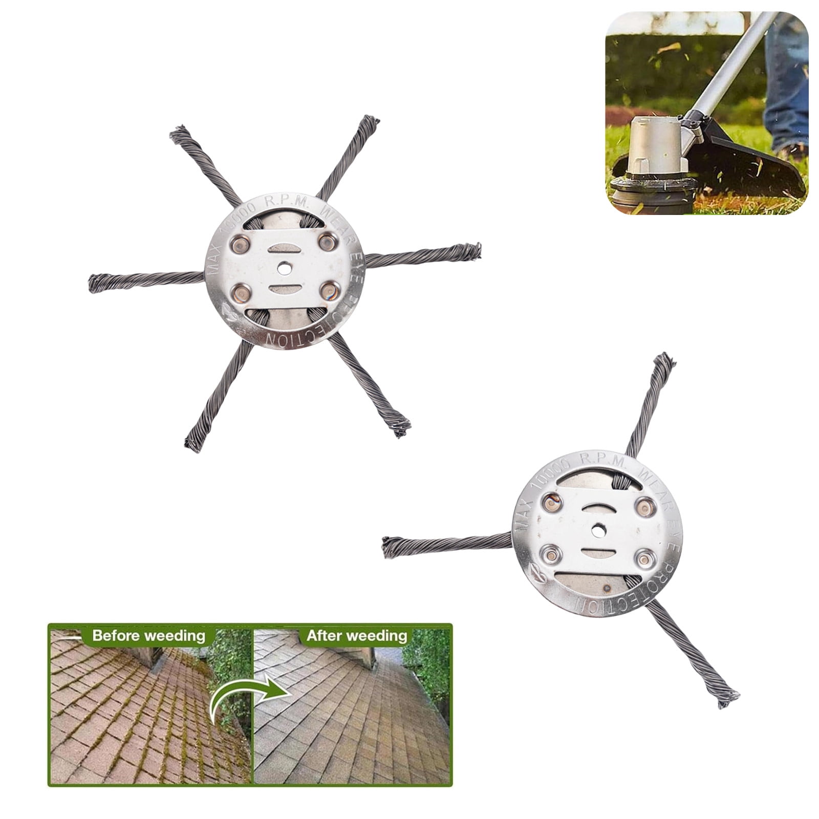 Wire Weed Trimmer Head,Universal Steel Wire Trimmer Head for Weed Eater ...