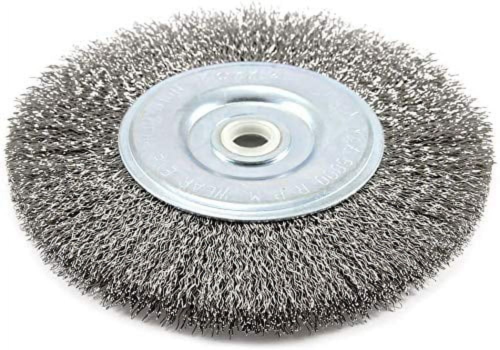 Wire Wheel, 8-Inch, Crimped, 5/8-Inch Arbor, Wide Face.014-Inch ...