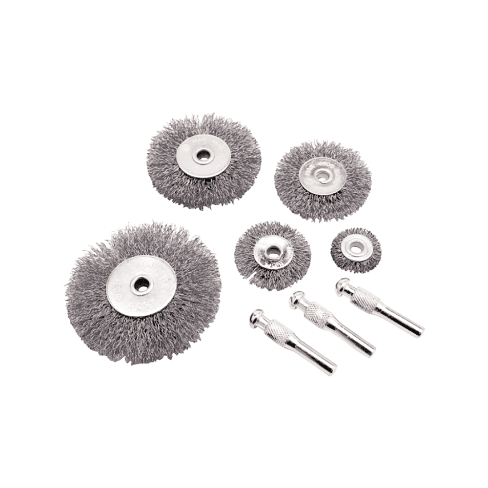 Wire Wheel Set w/5 heads and 3 arbors - Walmart.com