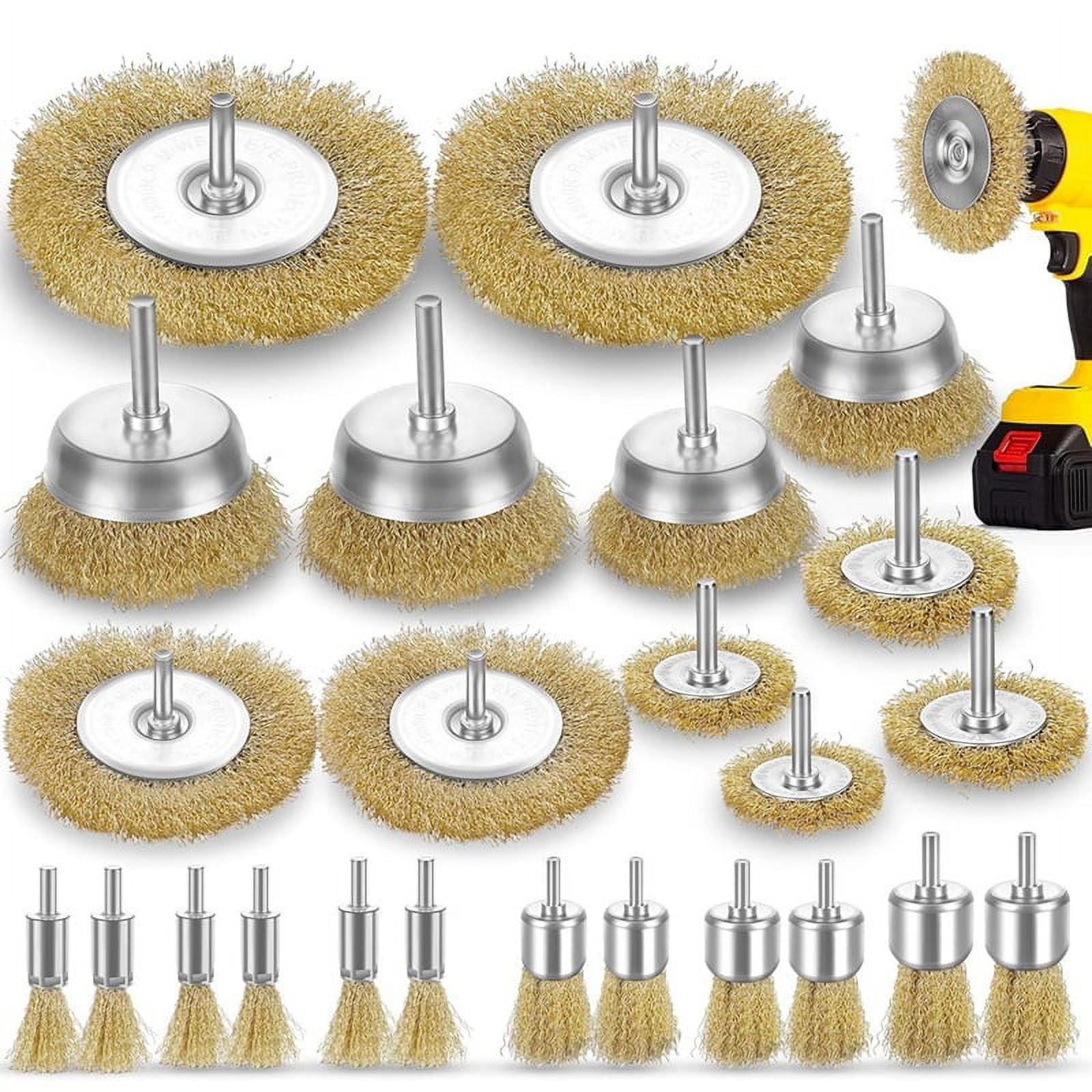 Wire Wheel For Drill 1 4in Drill Shank 3in Brass Wire Wheel For Drill