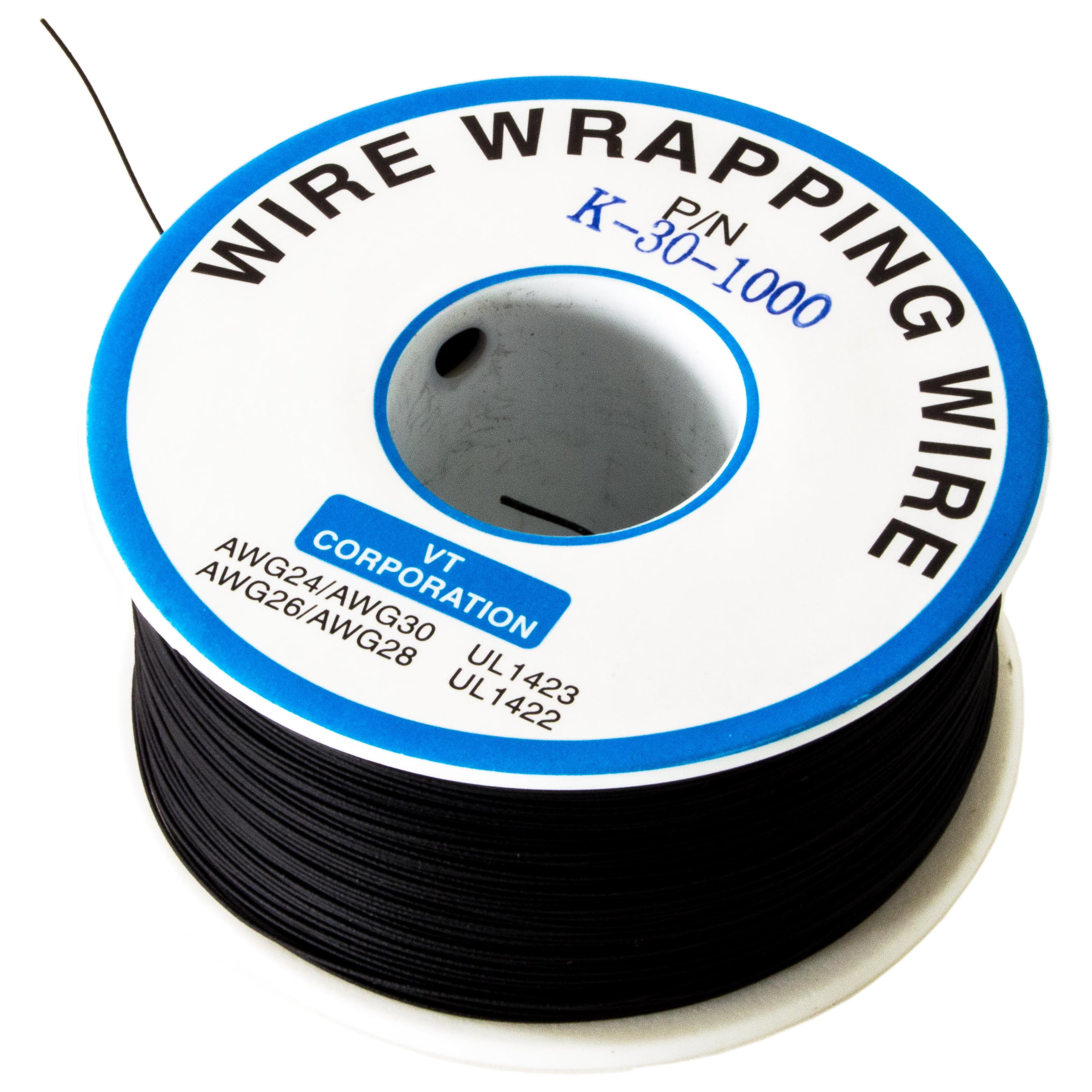 Wire Wrap Solid Kynar Wire 30 Gauge (Black, 1000 feet) - Walmart.com