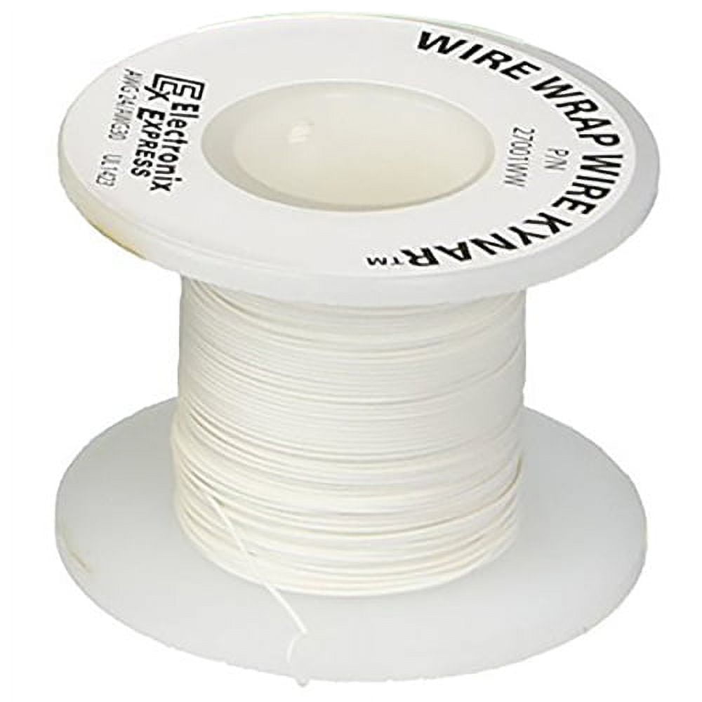 Wire Wrap Solid Kynar Wire 30 Gauge (White, 100 feet) - Walmart.com