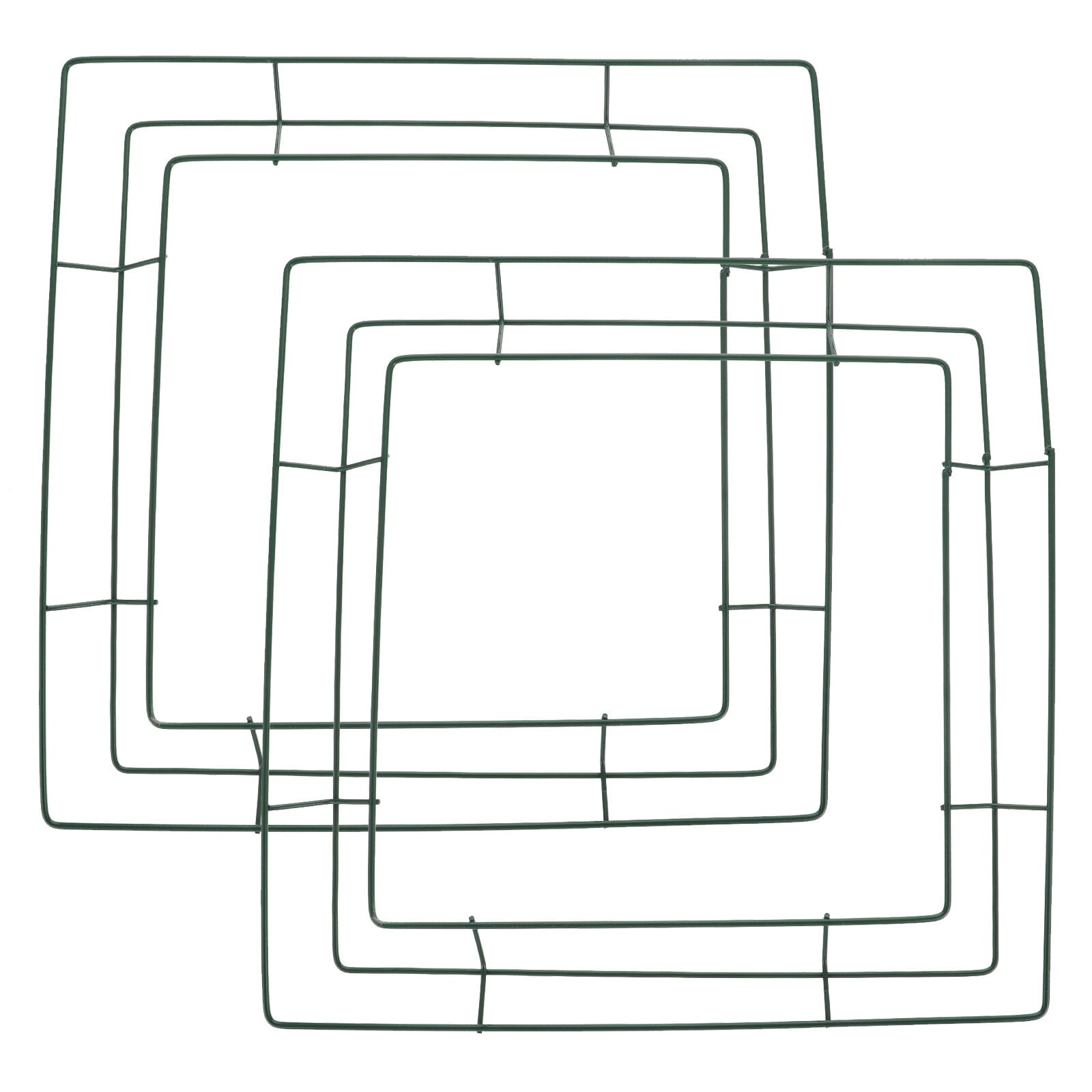 Wire Wreath Forms Craft 2 Pcs Square Garland Household Box Home Decor ...