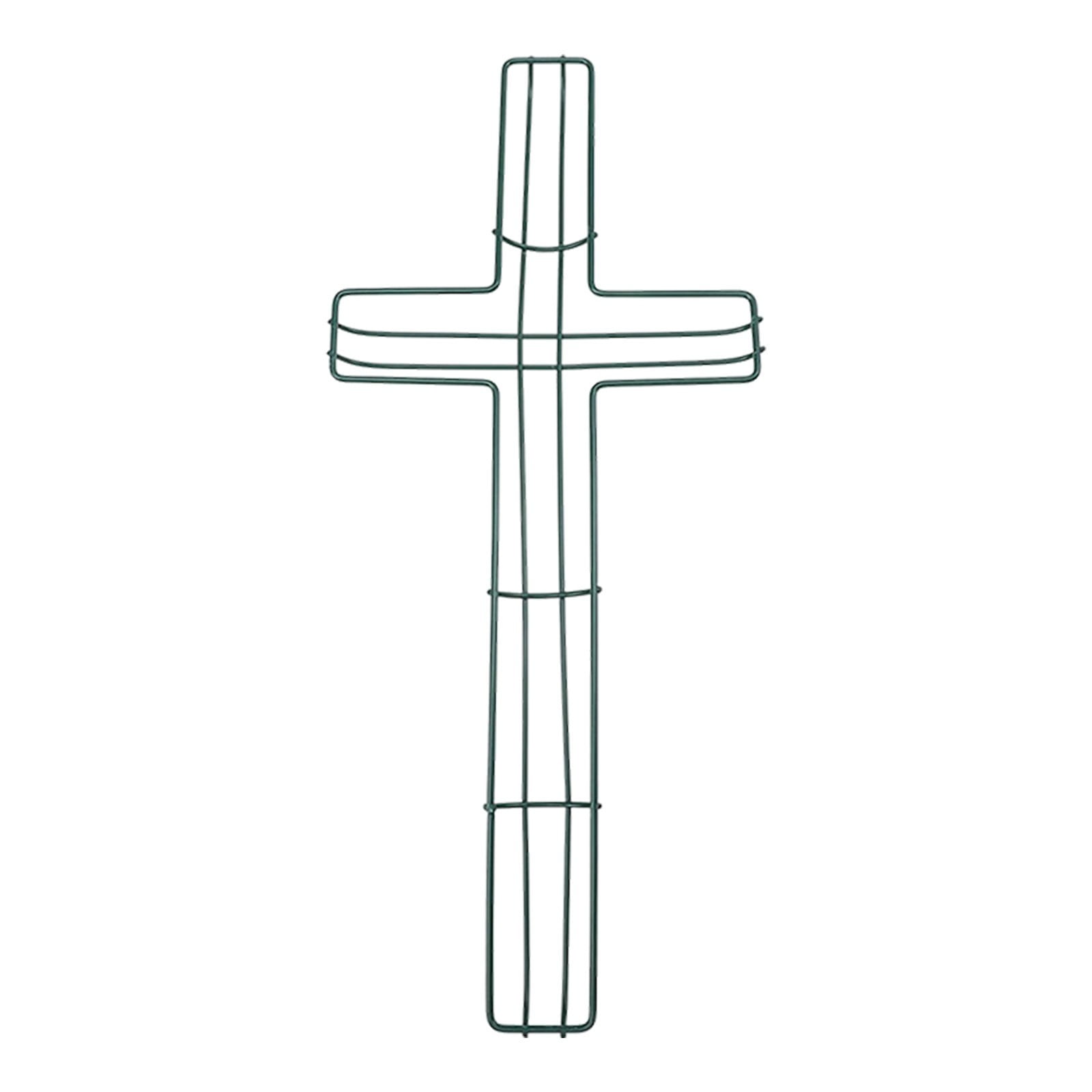Wire Wreath Frame for Easter, Cross Shaped Wreath Form for Crafts ...