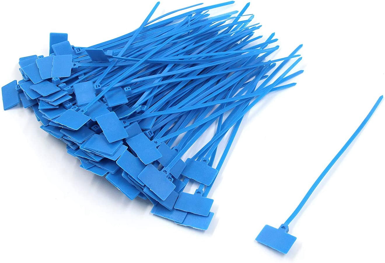 Wire Zip Ties Blue Cable Tags Label Tag Ties Nylon Marker Cable Ties ...