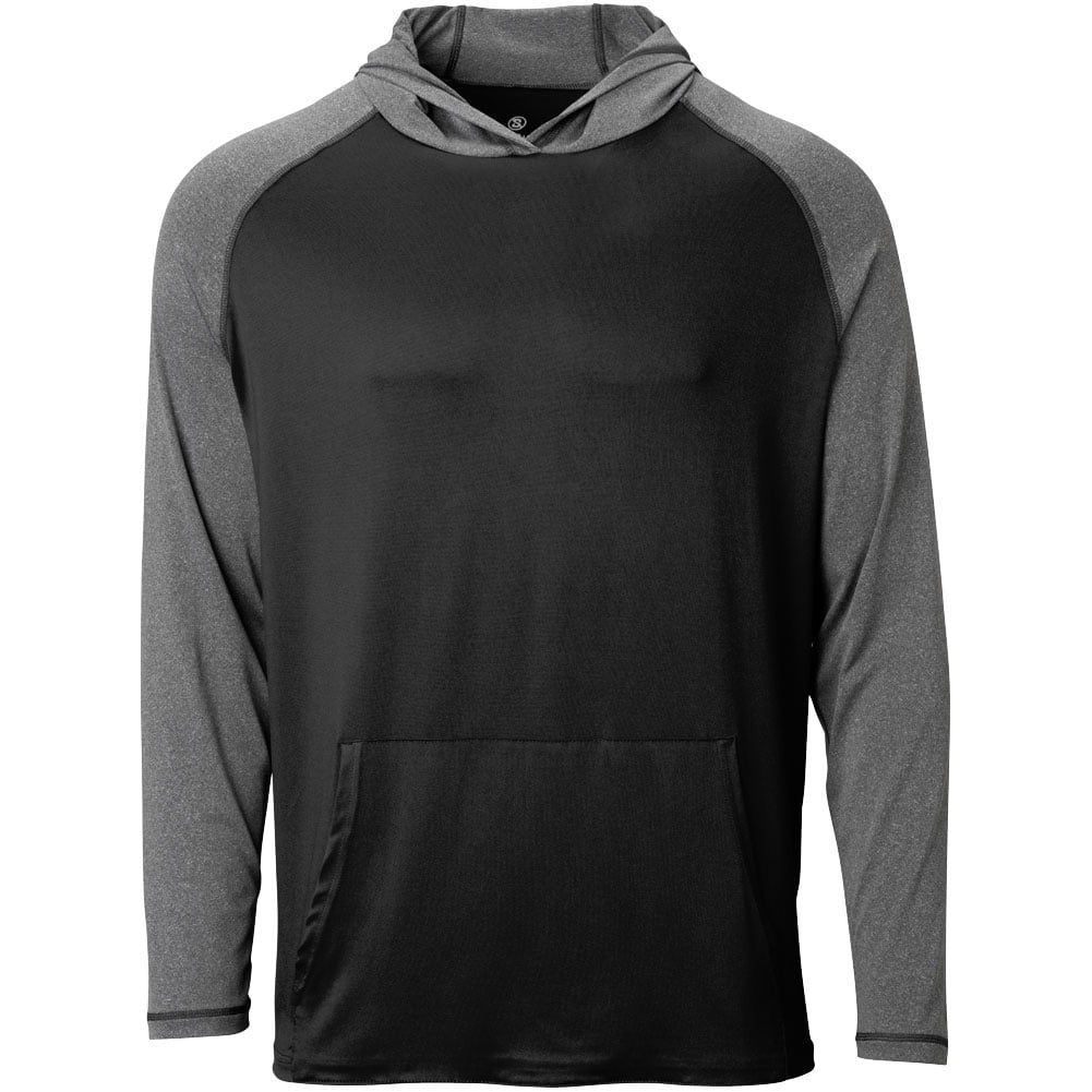 Wire2wire Men's Performance Long Sleeve Baseball Training Hoodie Black ...