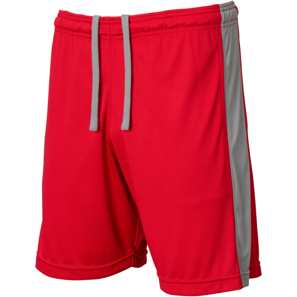 Wire2wire Men's Performance Pocket Training Shorts Red/Grey L - Walmart.com
