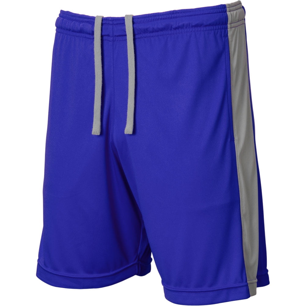 Wire2wire Men's Performance Pocket Training Shorts Royal/Grey L ...