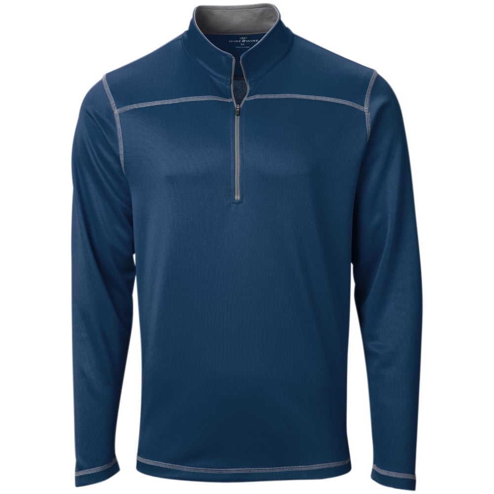 Wire2wire Men's Performance Training 1/4 Zip Pullover Navy Xl - Walmart.com