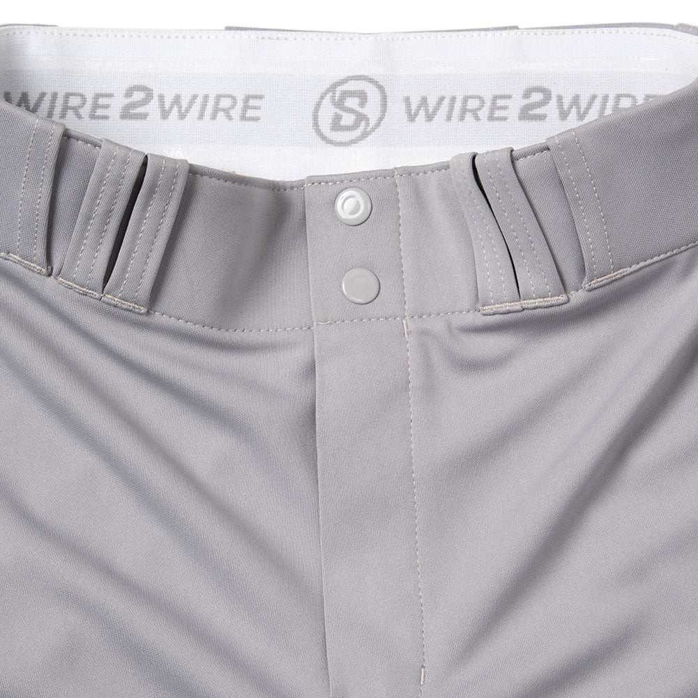 Wire2Wire Men's Tournament Piped Knicker Baseball Pant Grey/Scarlet XL ...