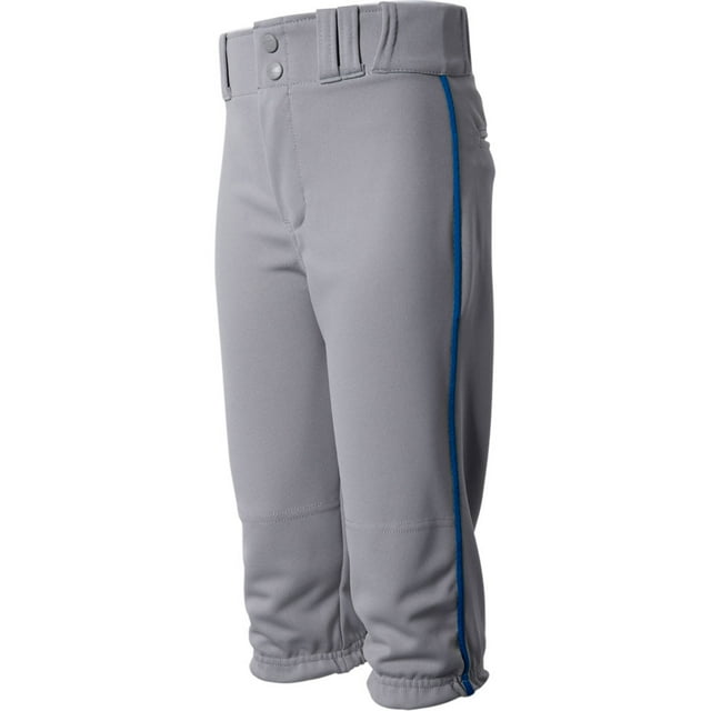 Wire2wire Youth Tournament Piped Knicker Baseball Pant Grey/Royal L ...