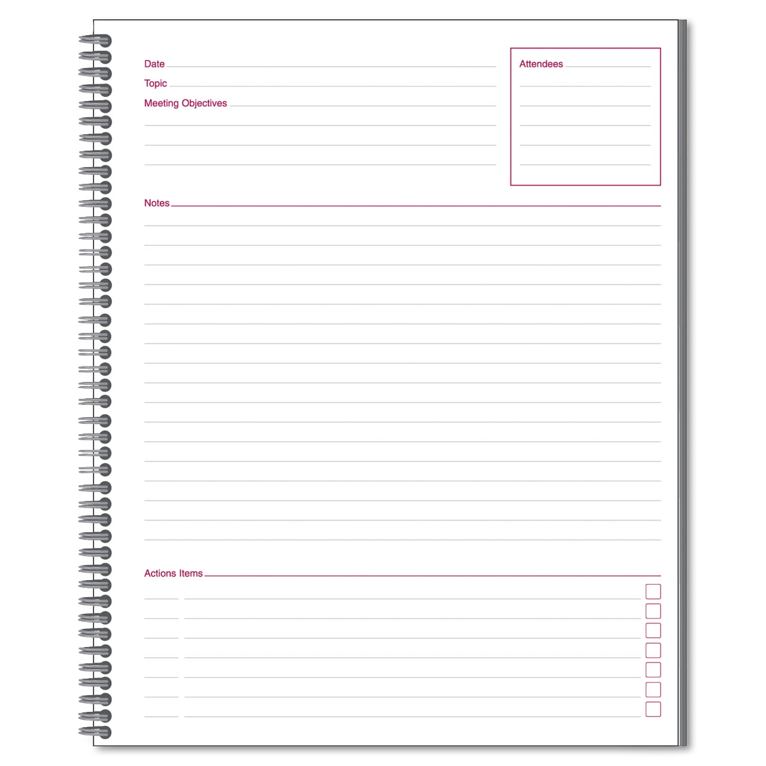 Wirebound Business Notebook with Spiral Perforated Pages, Meeting Notes ...