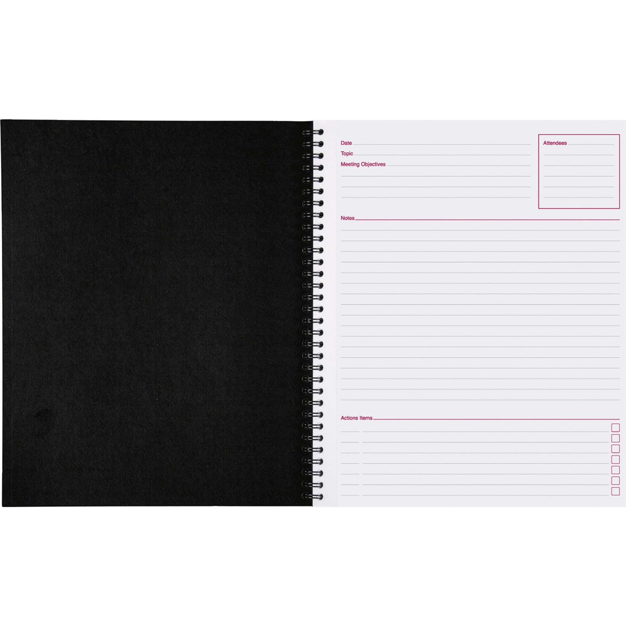 Wirebound Guided Meeting Notes Notebook, 1 Subject, Meeting-Minutes ...