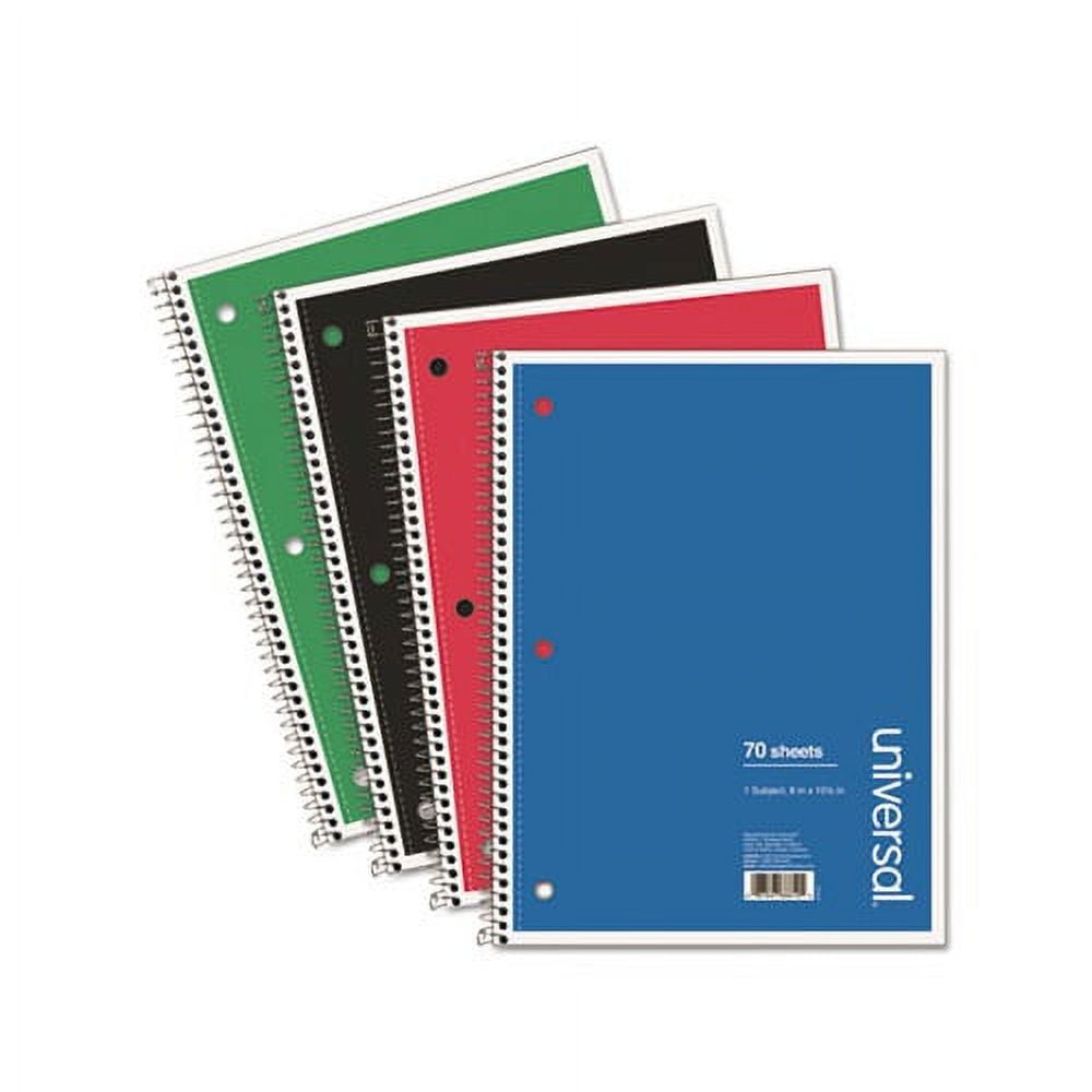 Wirebound Notebook 1 Subject, Wide/Legal Rule, Assorted Color Covers ...