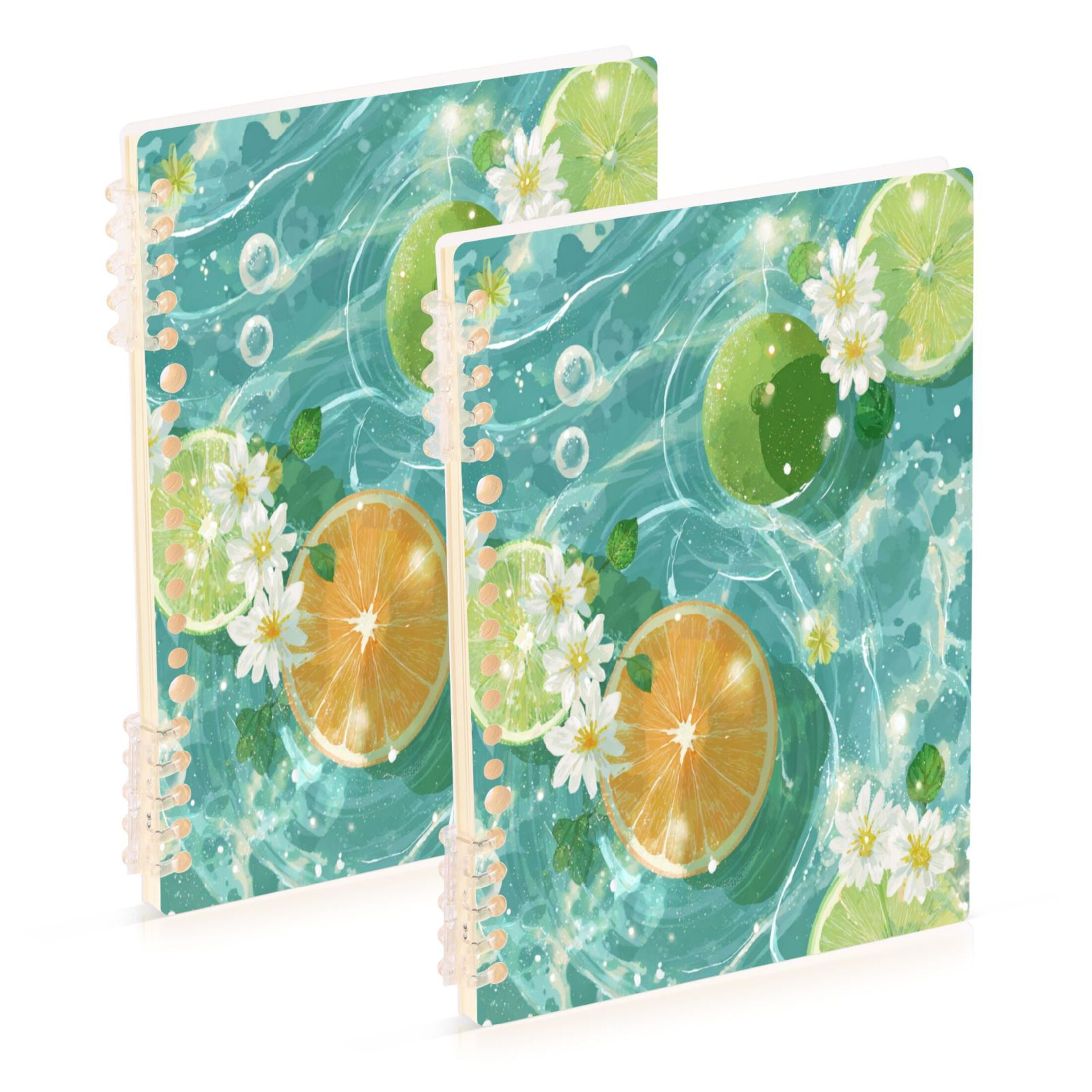Wirebound Notebook Hardcover Spiral Notebooks Oranges and Limes, 60 ...