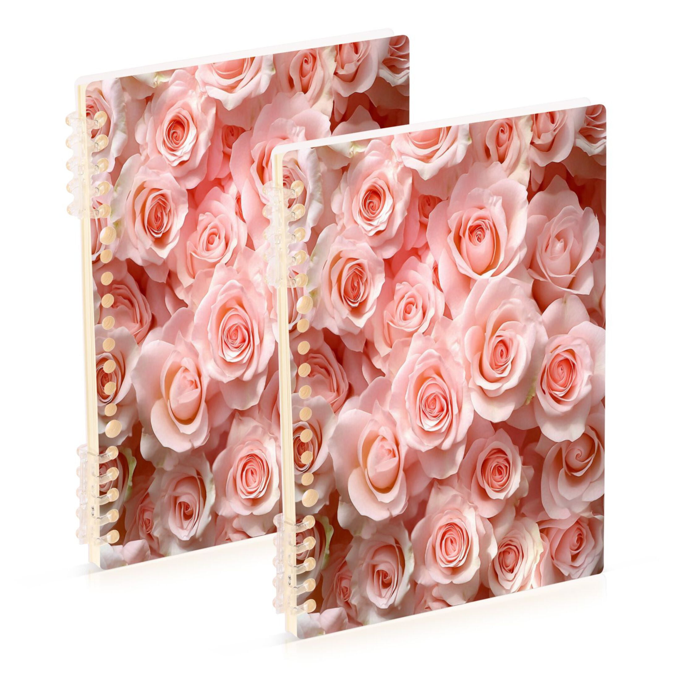 Wirebound Notebook Hardcover Spiral Notebooks Pale Pink Rose Sea, 60 ...
