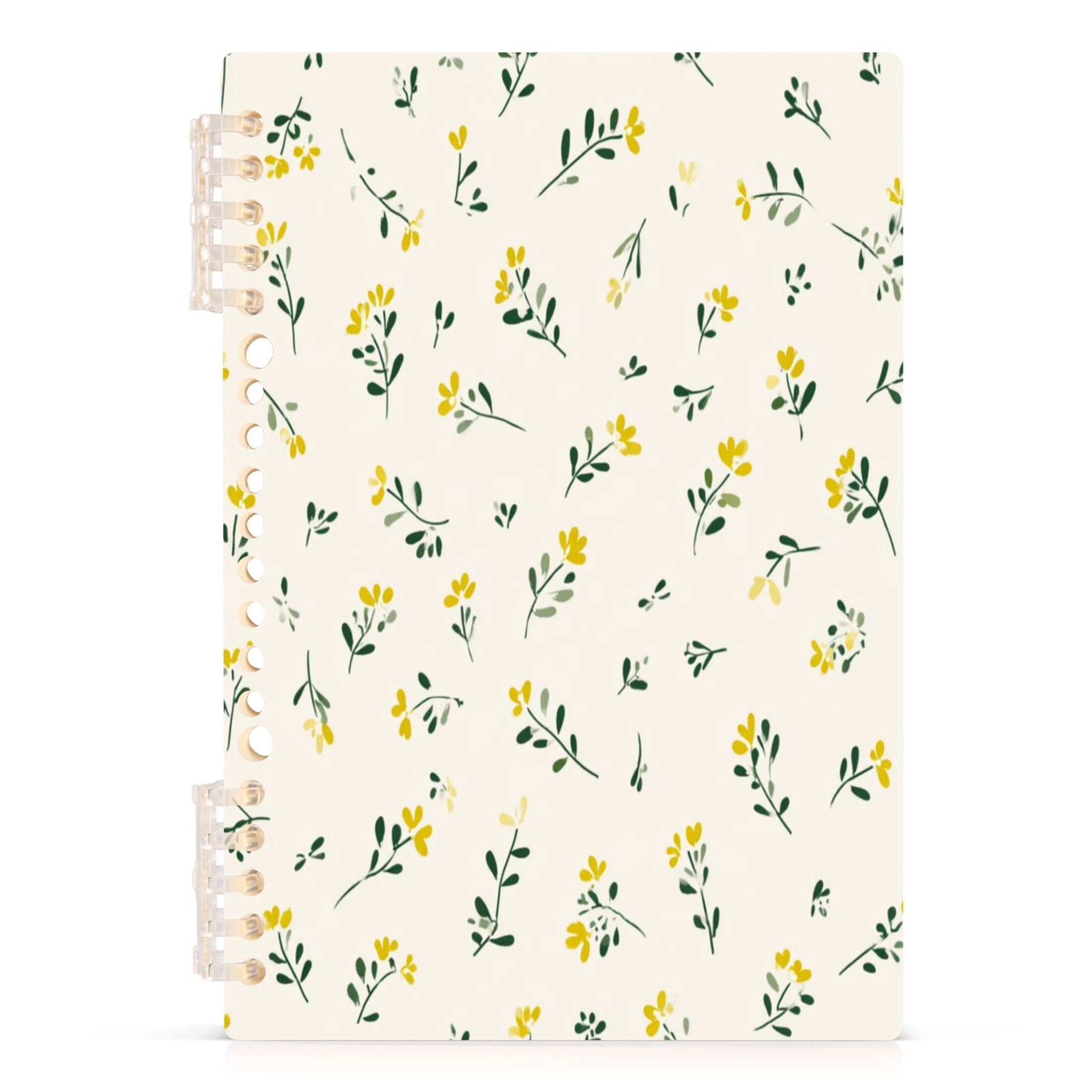 Wirebound Notebook Hardcover Spiral Notebooks Small Yellow Flowers ...