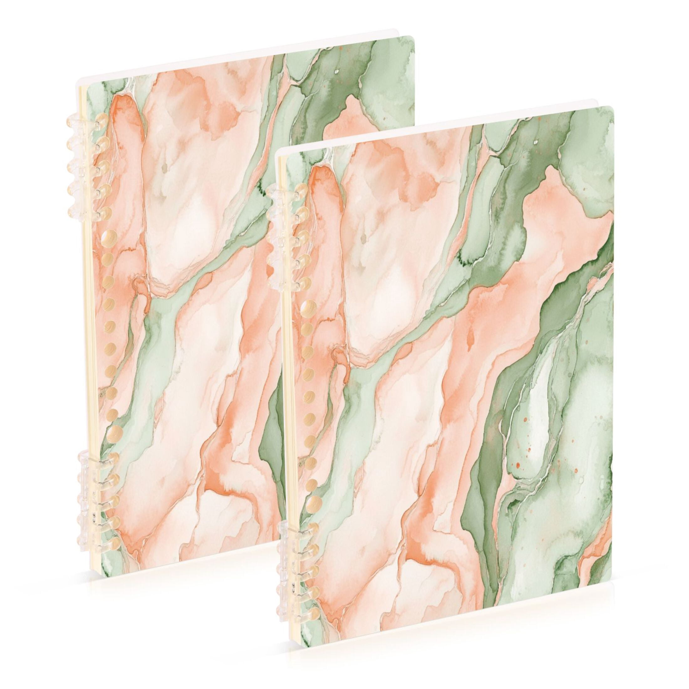 Wirebound Notebook Hardcover Spiral Notebooks Watercolor Marble Pattern ...
