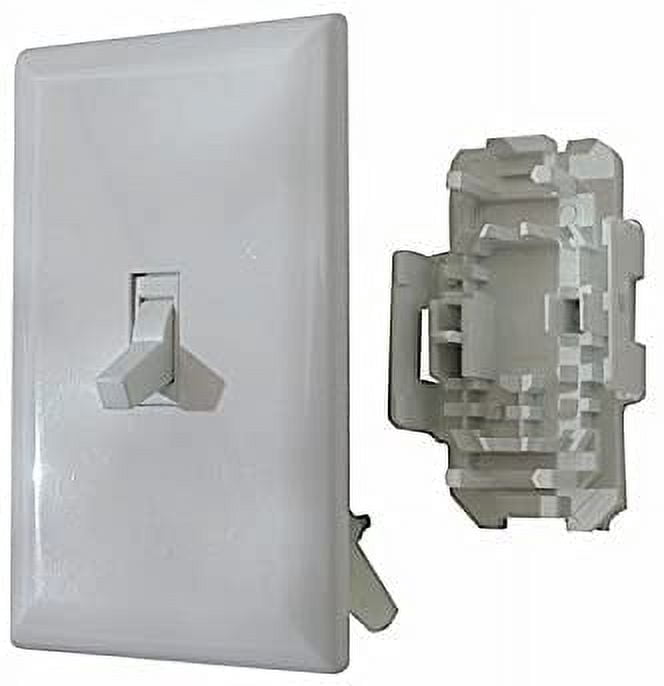 Wirecon Mobile Home RV Wall Switch, White Plate, 15 AMP, 120 Volt, Self ...