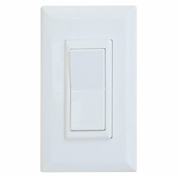 Wirecon, Mobile Home/RV White Decorator Wall Switch, W/Plate, 15 Amp ...