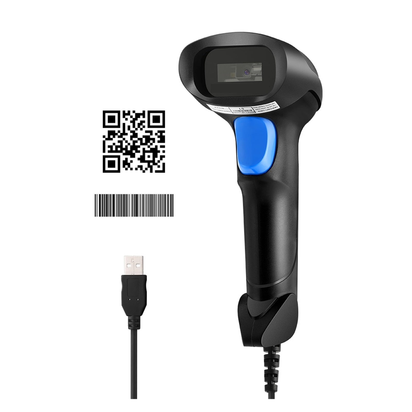 Wired 1D QR 2D Barcode Scanner Handheld USB Wired Bar Codes Reader CCD PDF417 Data Matrix Bar ...