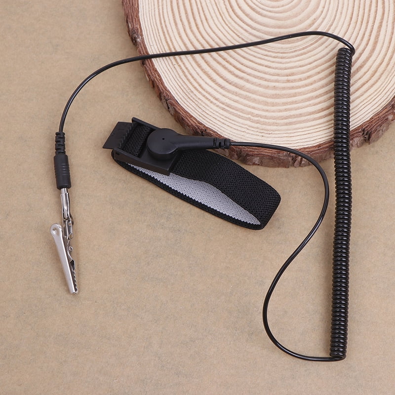 Wired Anti-static Metal Bracelet Adjustable Discharge Cable Wrist Band ...