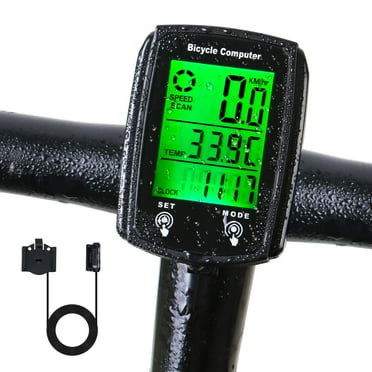 Waterproof Bicycle Wired Speedometer Bike LCD Computer Speed Odometer ...